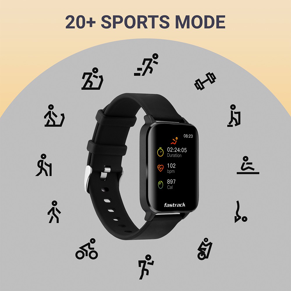 Fastrack Reflex Curv with 2.5D Curve Display,AI Enabled Coach,Health ...