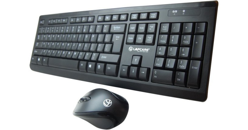 Lapcare Wireless Combo 104 Key Keyboard + Mouse 1200dpi - non Multimedia