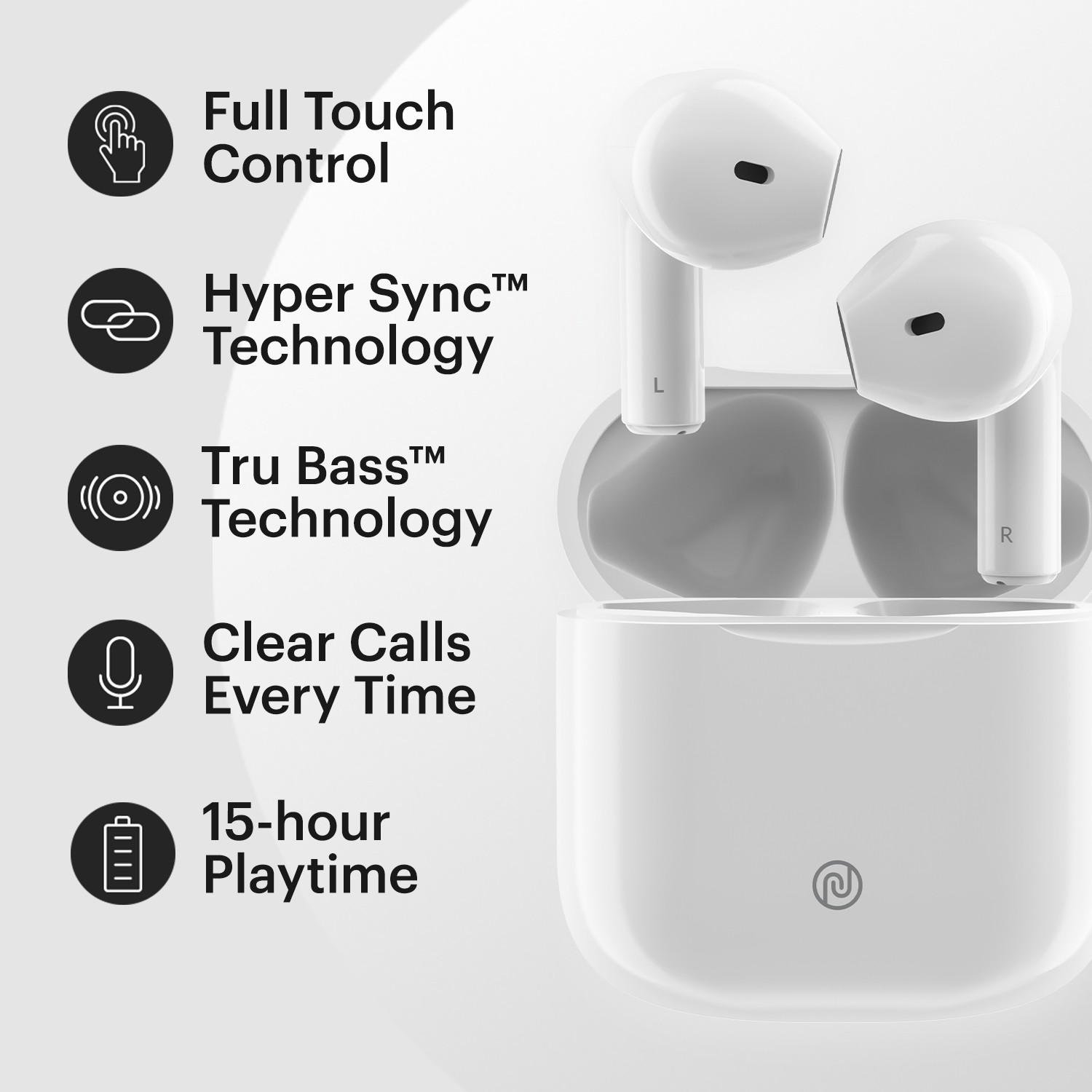 Noise Air Buds Mini with 15 Hours Playtime, Tru Bass Technology, and ...