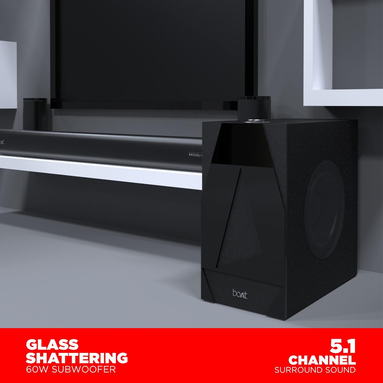 boAt Aavante Bar 3100D 260 W Bluetooth Soundbar (Premium Black, 5.1 ...
