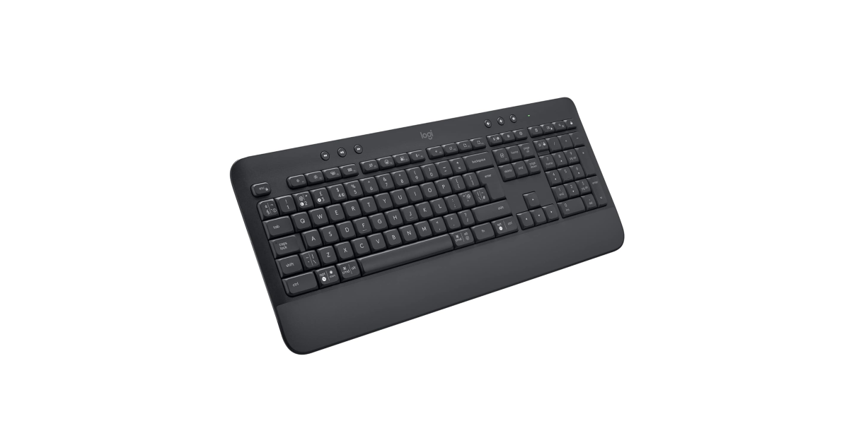 Logitech Signature K650 Wireless Keyboard with Wrist Rest, Full-Size ...