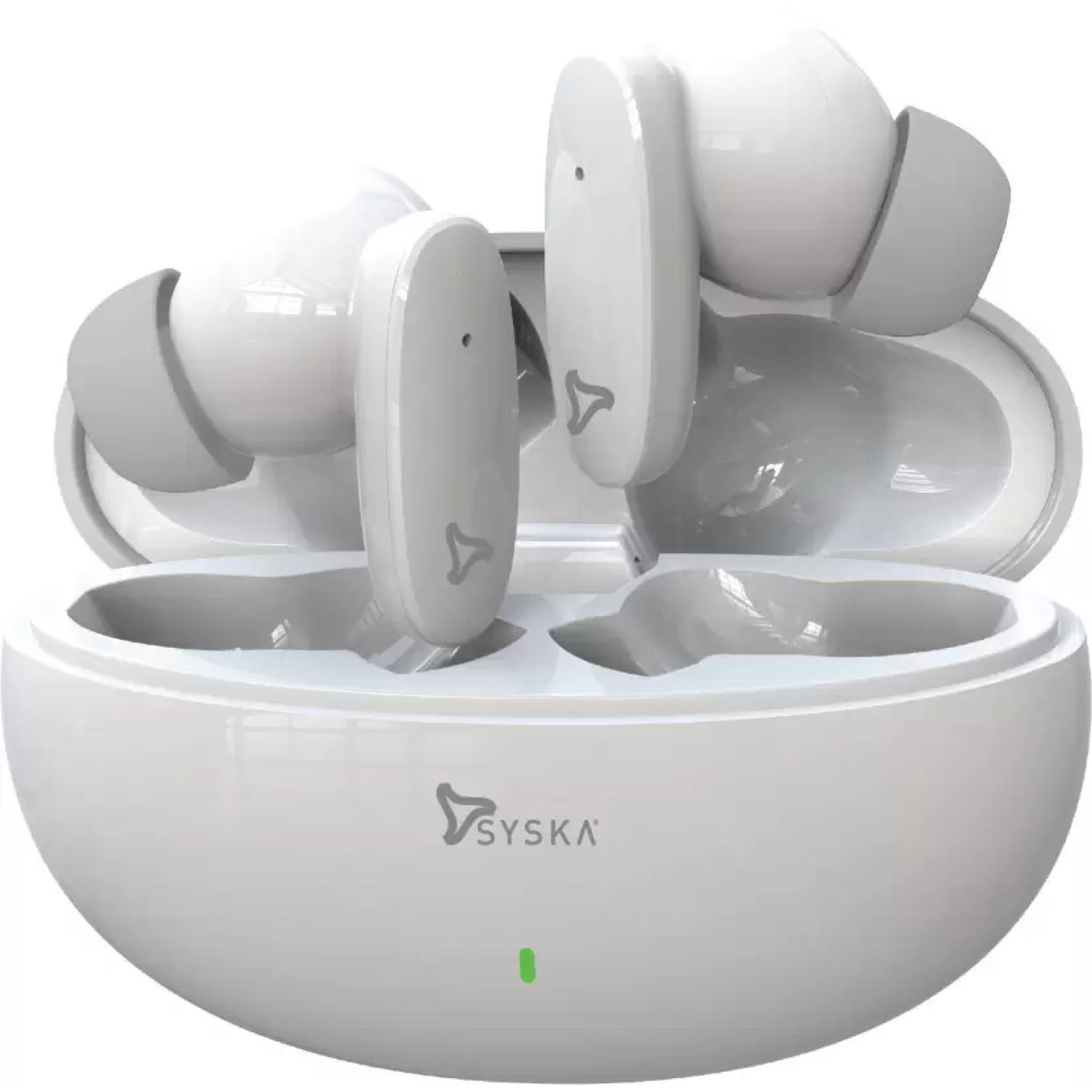 Syska SONIC BUDS IEB800 Bluetooth Headset (Pristine White, True Wireless)