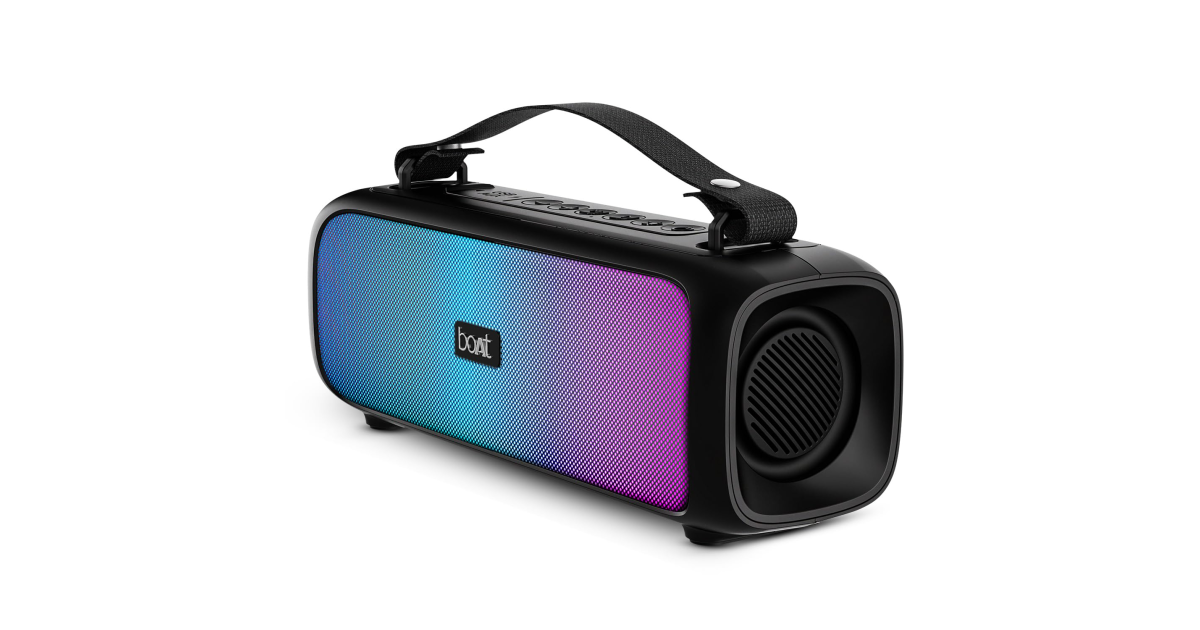 boAt Stone 580 Bluetooth Speaker with 12W RMS Stereo Sound LED Lights ...