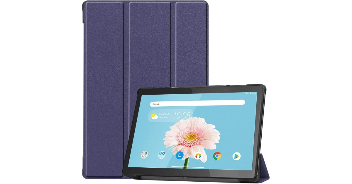 ABOUTTHEFIT Leather, Synthetic Smart Tri Fold Stand Cover for Lenovo ...