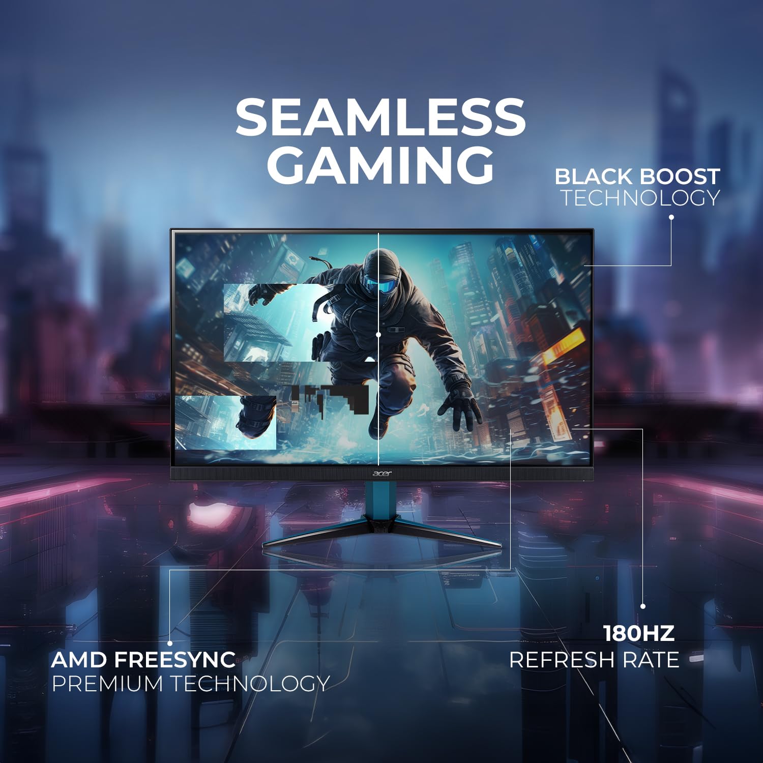 Acer Nitro VG271U M3 27 inch IPS WQHD 2560x1440 Pixels Gaming Backlight ...