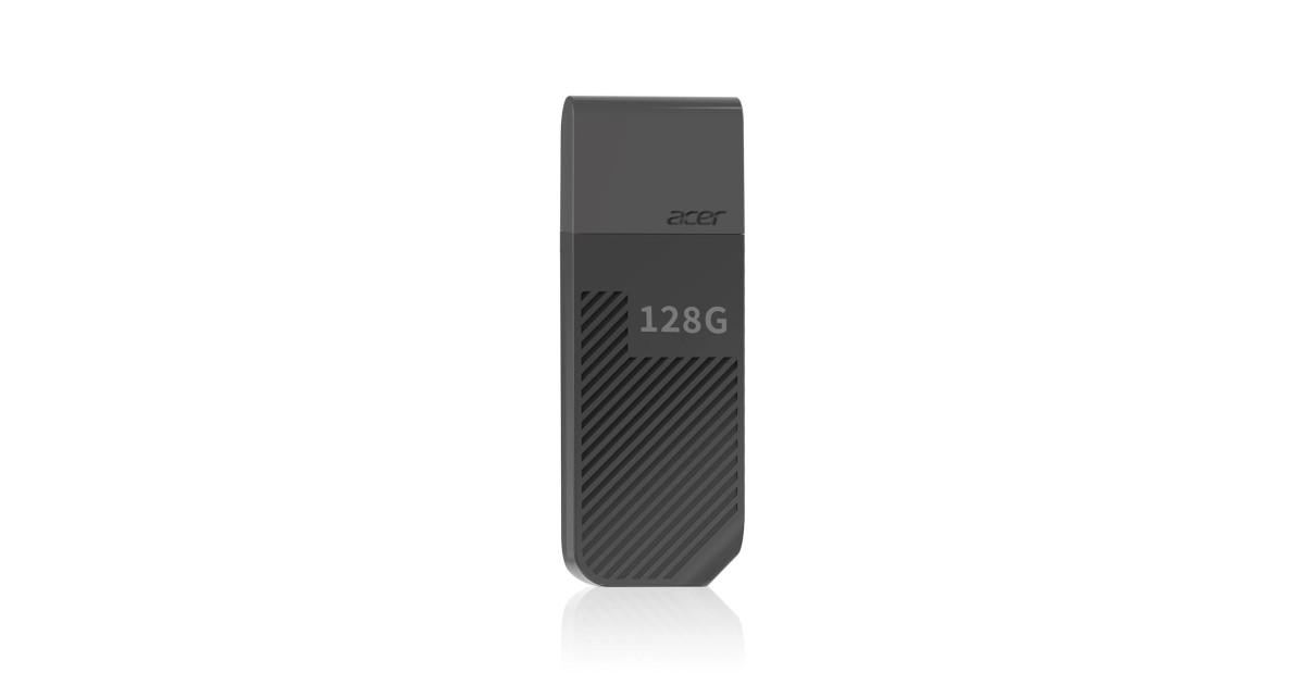 Acer UP300 128GB USB 3.2 Gen 1 Flash Memory Drive, Black - BL.9BWWA.527