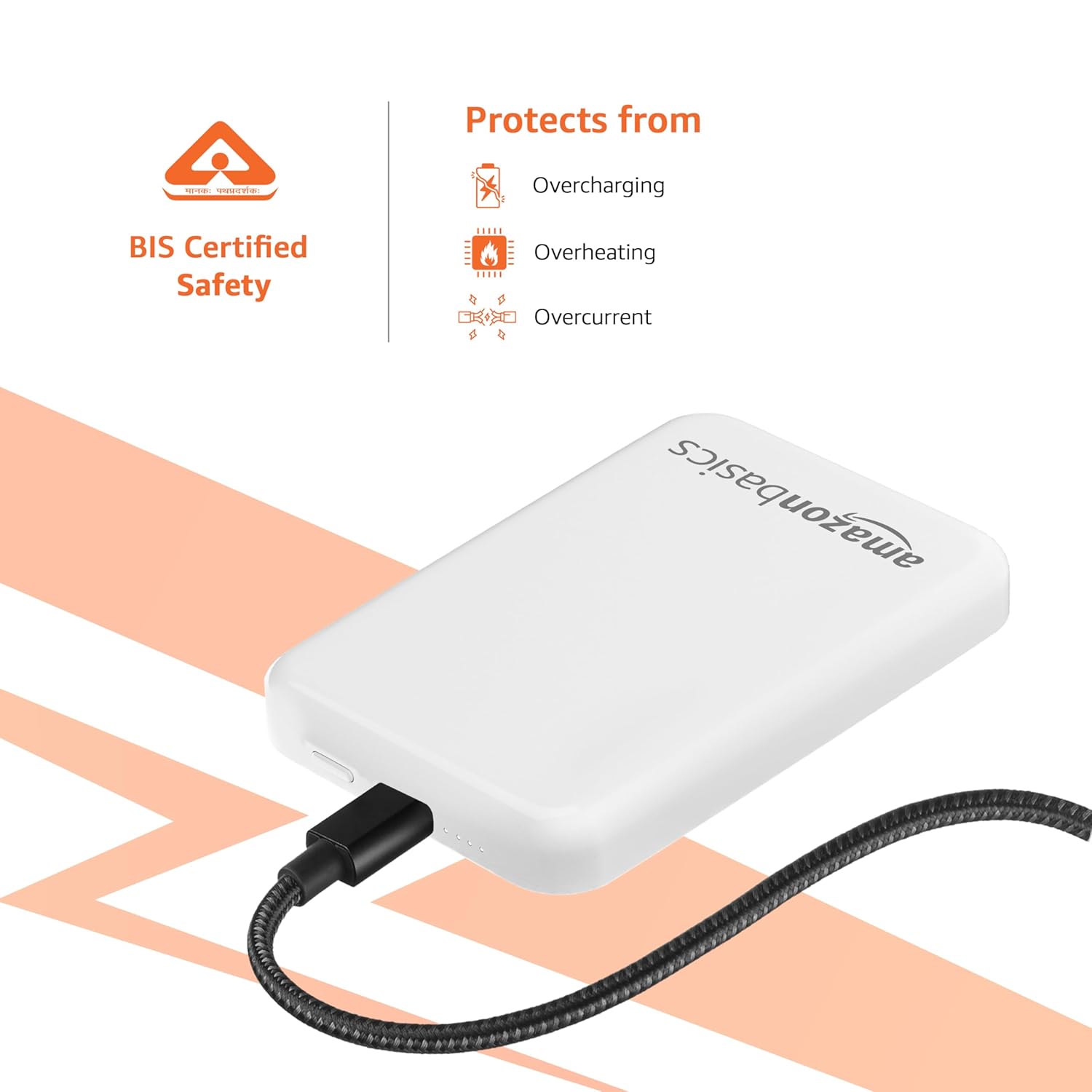 Amazon Basics 5000mAh Li-Polymer Wireless Power Bank | Two-Way Fast ...