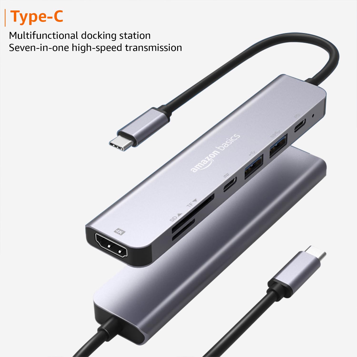 Amazon Basics 7-in-1 USB C HUB to 4K HDMI Multiport Adapter Compatible ...