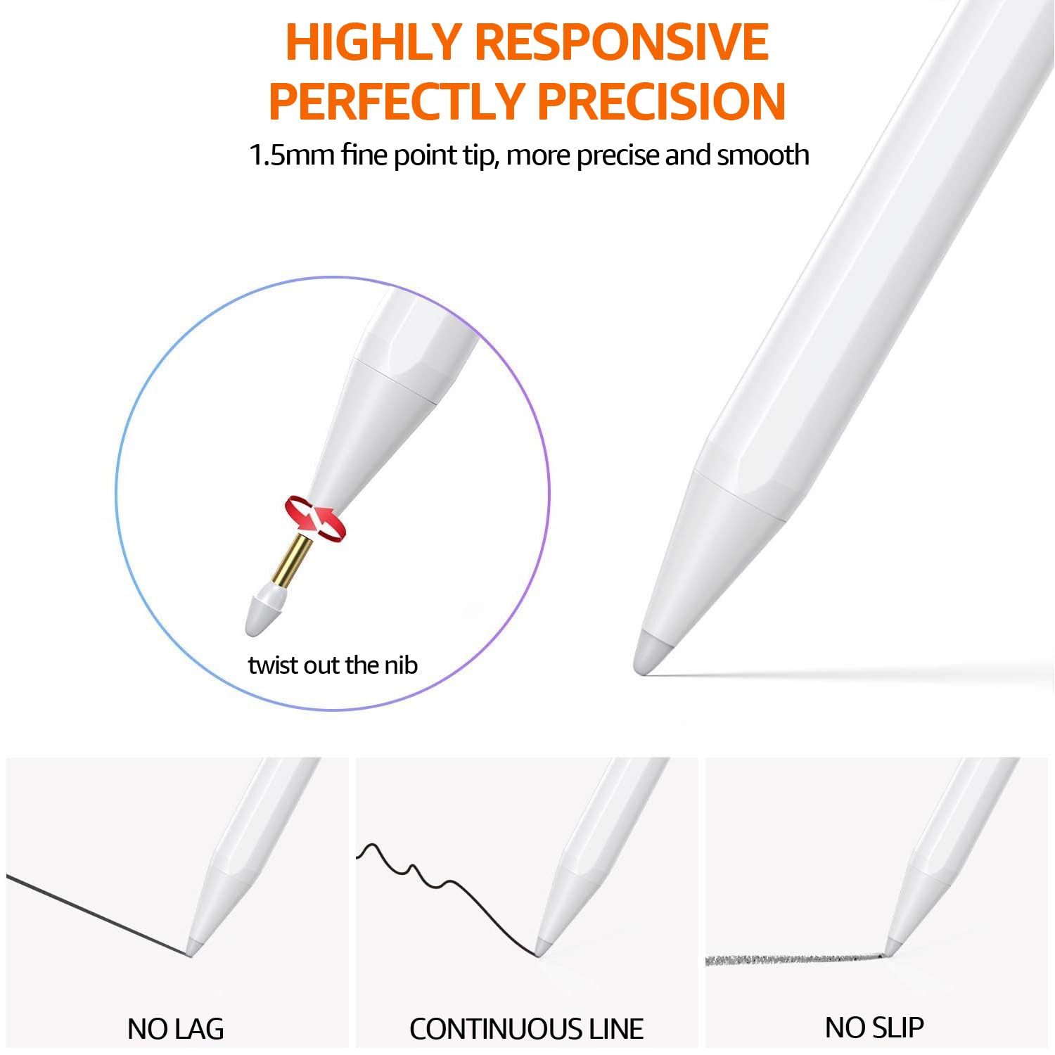 Amazon Basics Universal Stylus Pen for Touch Screens | Android, iOS ...