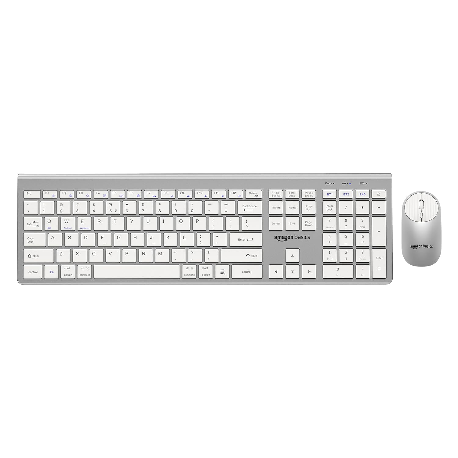 Amazon Basics Wireless Rechargeable Dual Connectivity Keyboard and ...