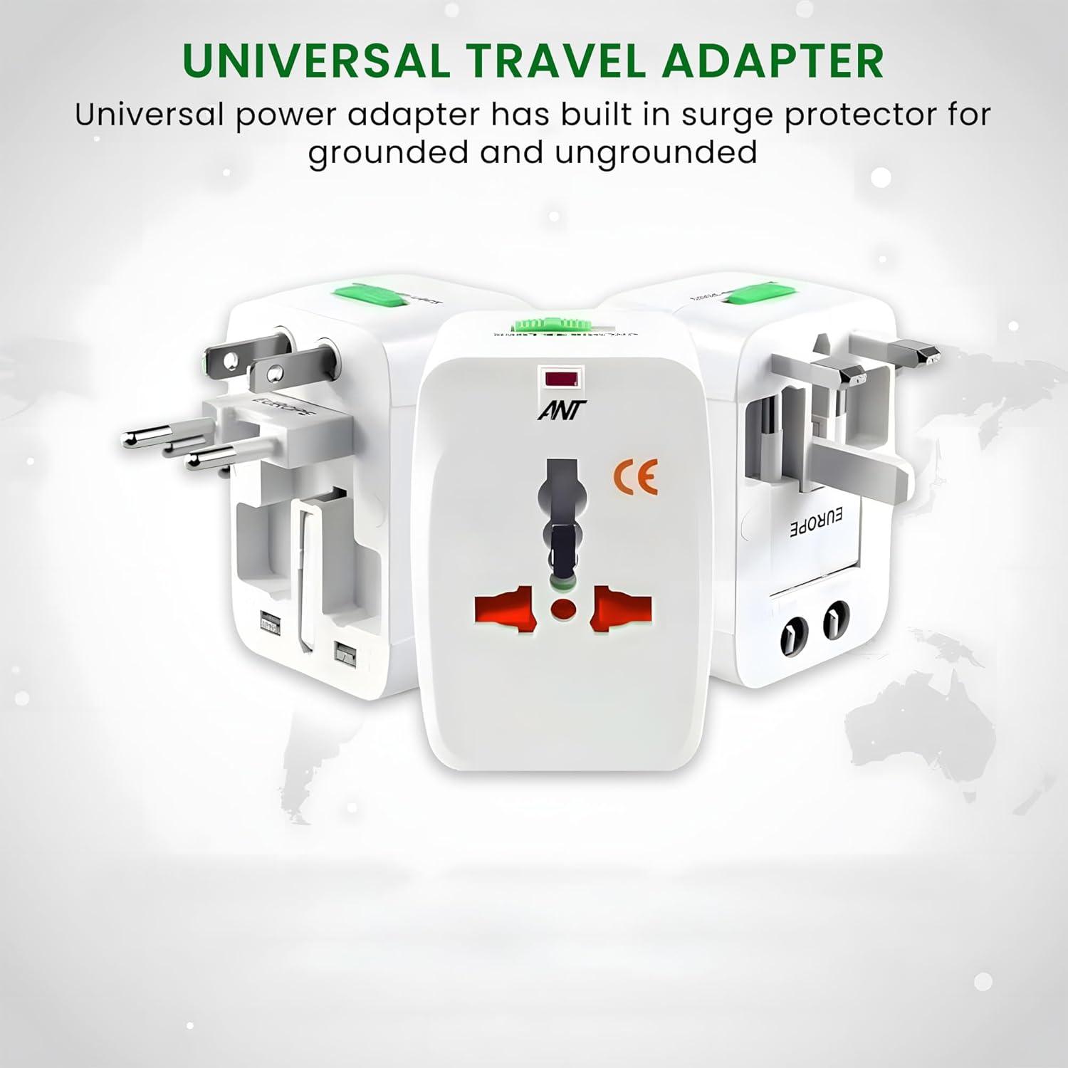 Ant Amigo International Travel Adapter, Worldwide All in One Universal ...