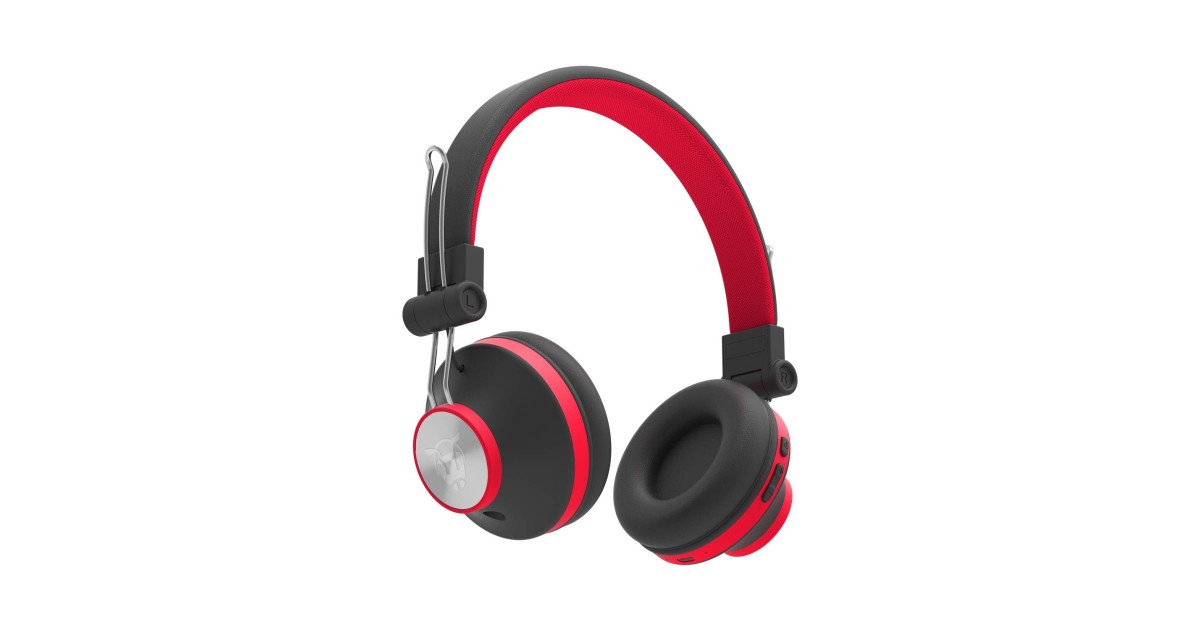 Ant Audio Treble H82 On Ear Bluetooth Headphone with Mic (Black Red)