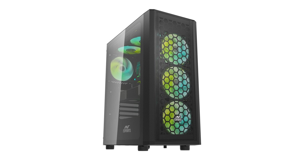 Ant Esports 250 Air Mid- Tower Computer Case/Gaming Cabinet - Black ...