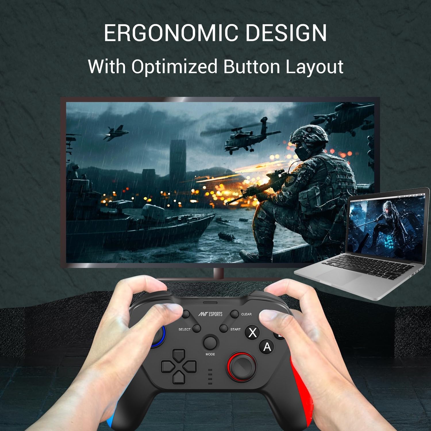 Ant Esports GP110 Wired Gamepad, Compatible for PC & Laptop Computer ...