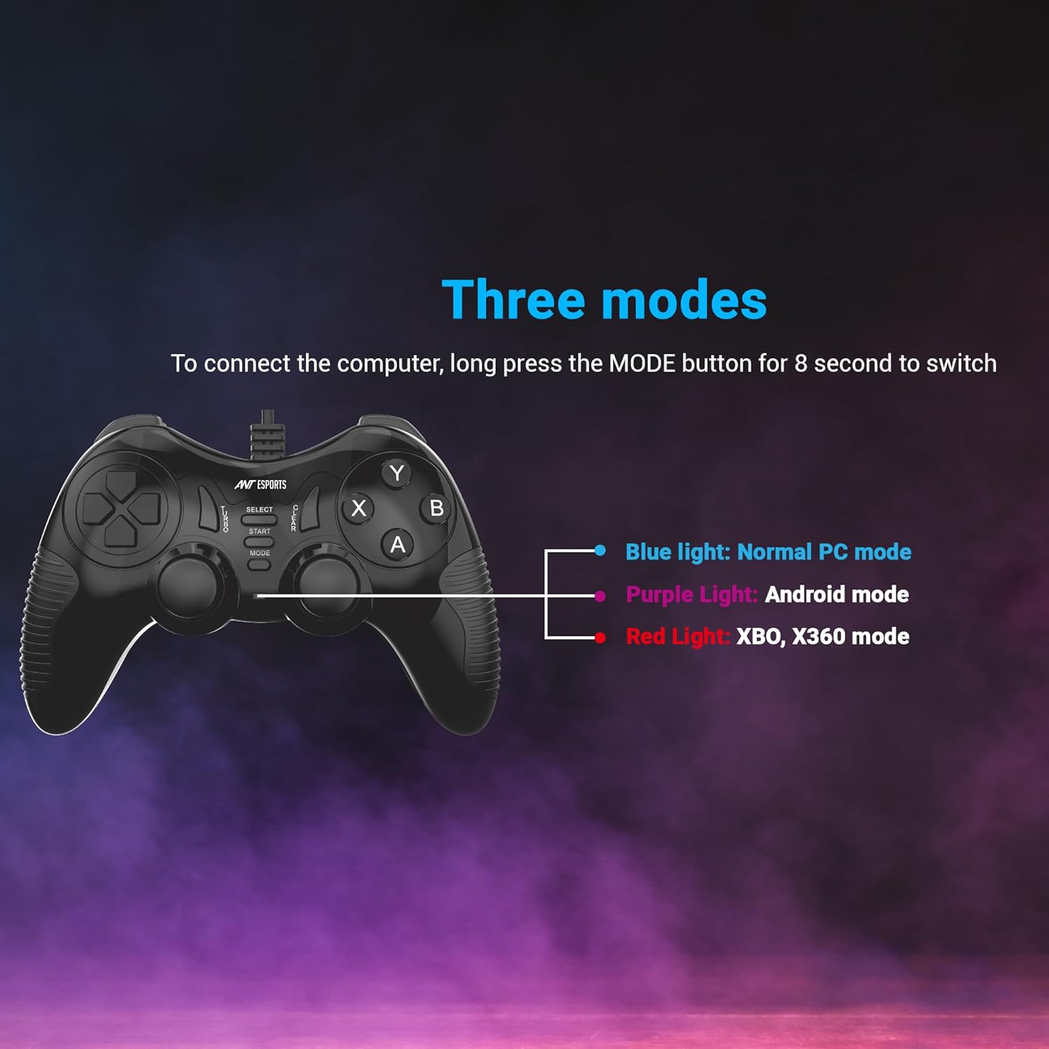 Ant Esports GP115 Wired Gamepad, Compatible for PC & Laptop Computer ...