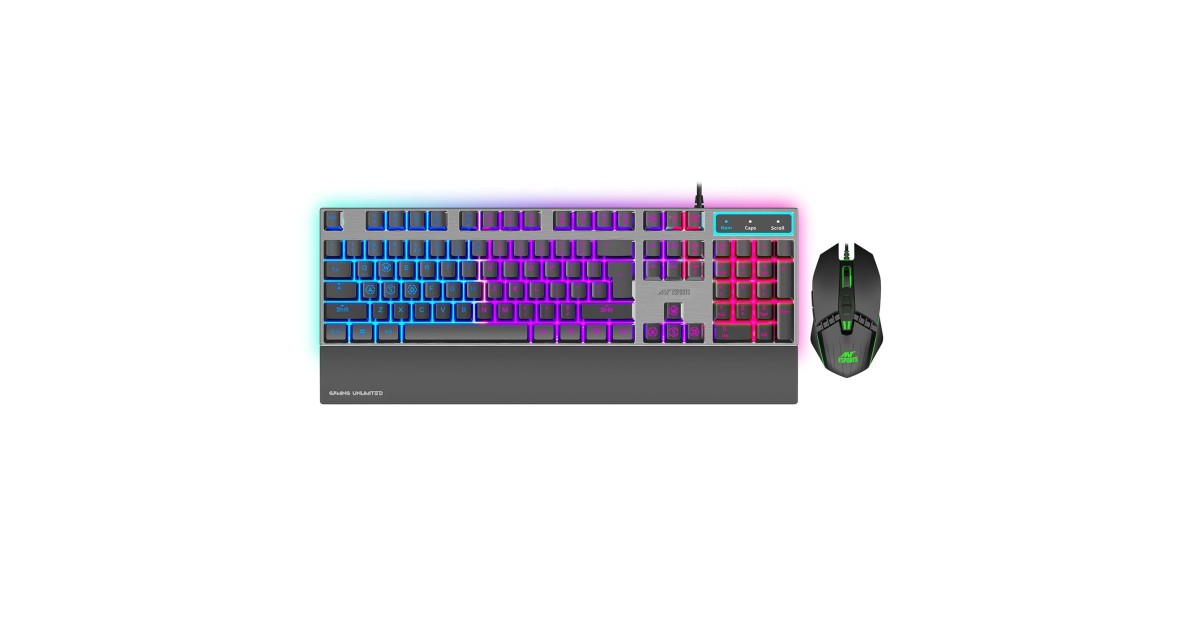 Ant Esports KM540 Gaming Keyboard and Mouse Combo,Rainbow Backlit LED ...