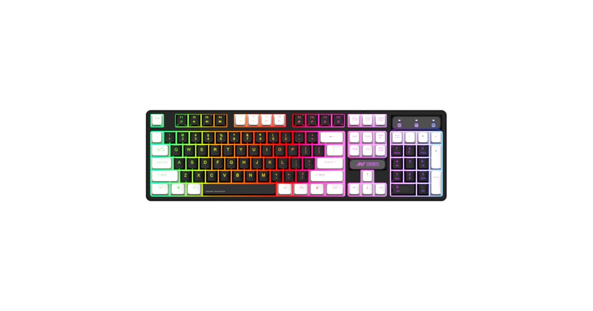 Ant Esports MK1400 Pro Backlit Membrane Wired Gaming Keyboard with ...