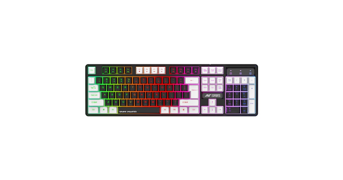 Ant Esports MK1450 Pro Backlit Membrane Wired Gaming Keyboard with ...