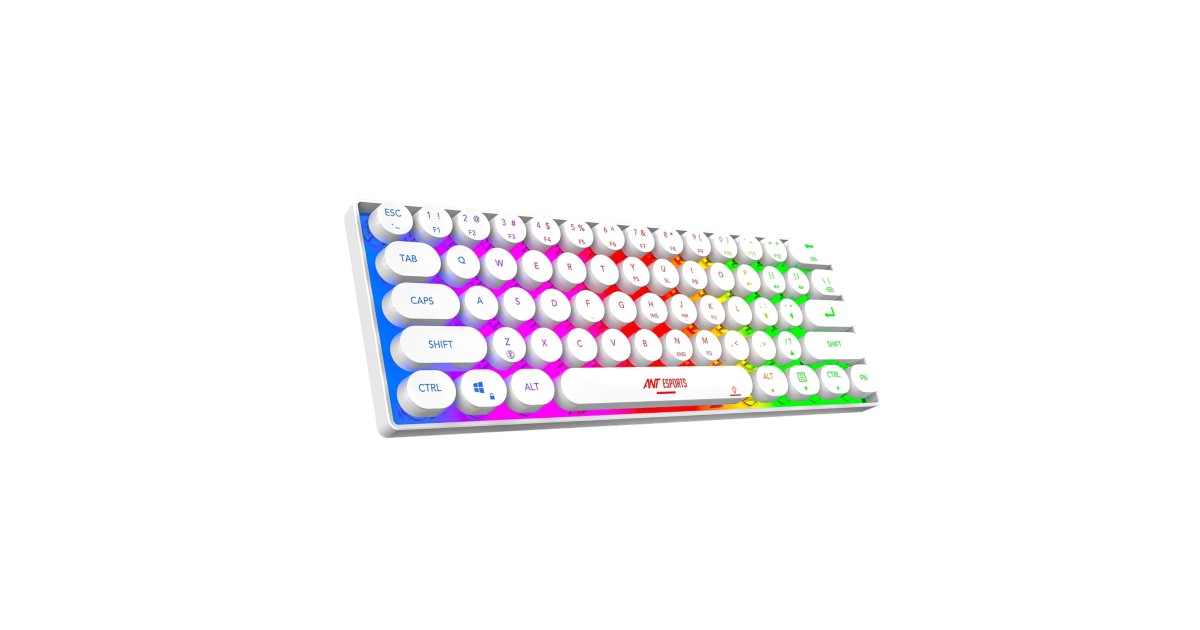Ant Esports MK1500 Retro Style Mini 60% Pro RGB Wireless Gaming ...