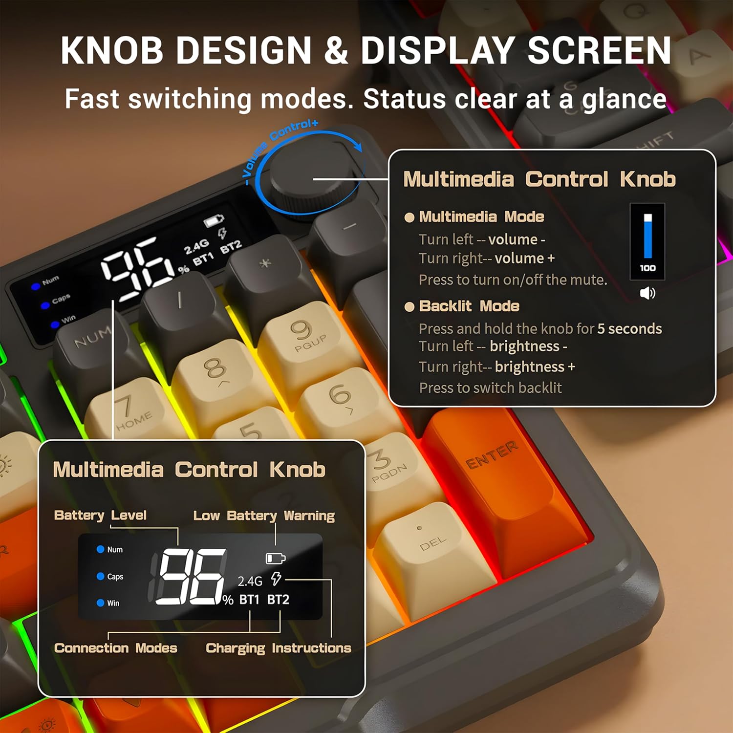 Ant Esports MK801 V2 Pro Wireless Mecha Membrane Backlit Gaming ...