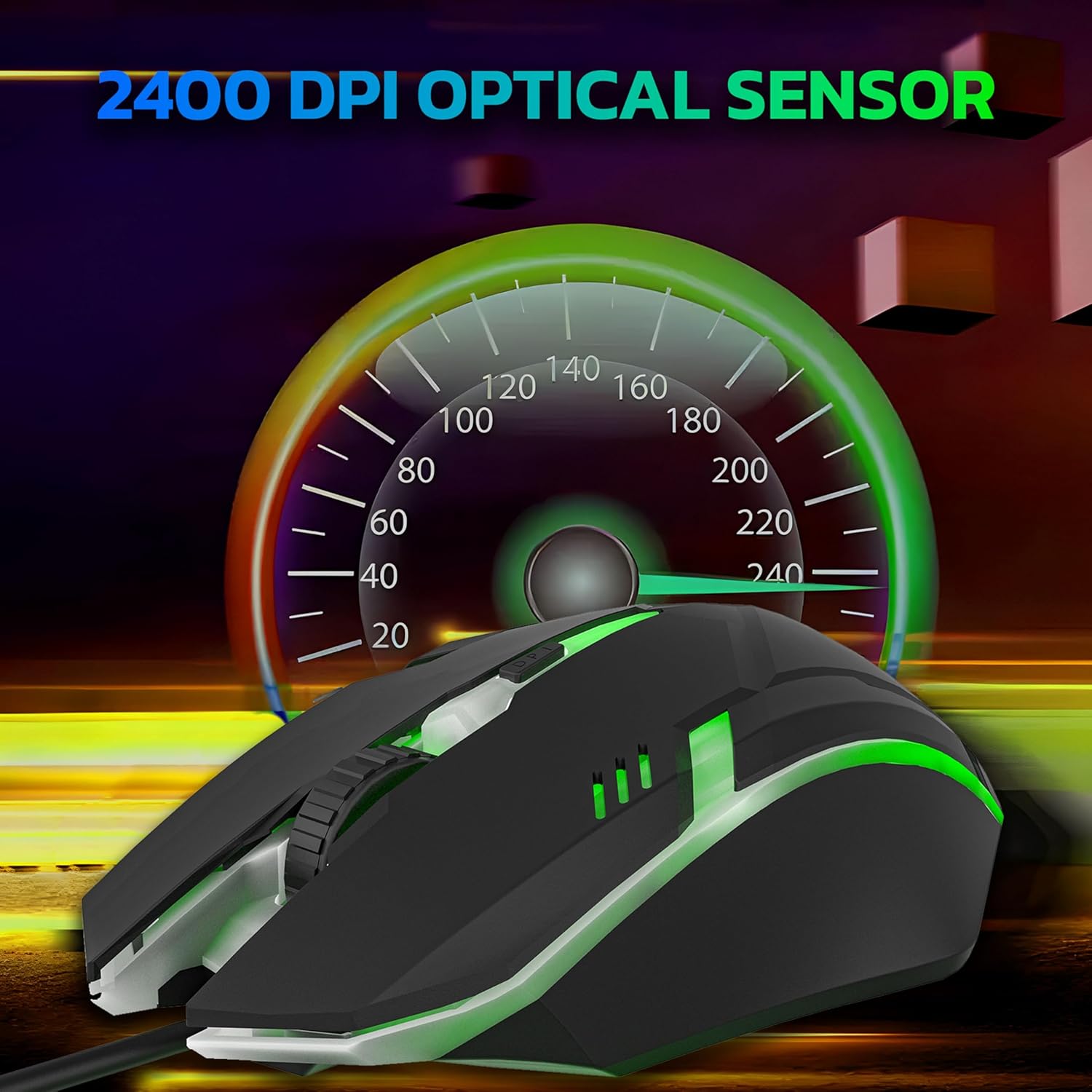Ant GM46 Wired Optical Gaming Mouse | 2400 DPI Sensor | 4 Durable ...