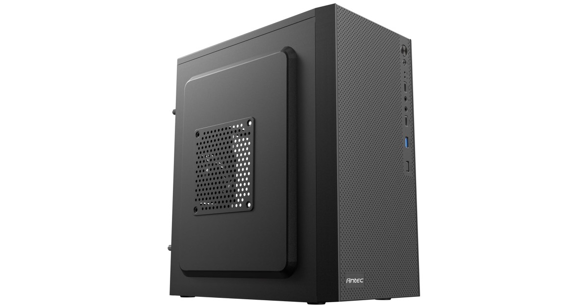 Antec ST10M mATX Mini Tower PC Case Black Compact Chassis