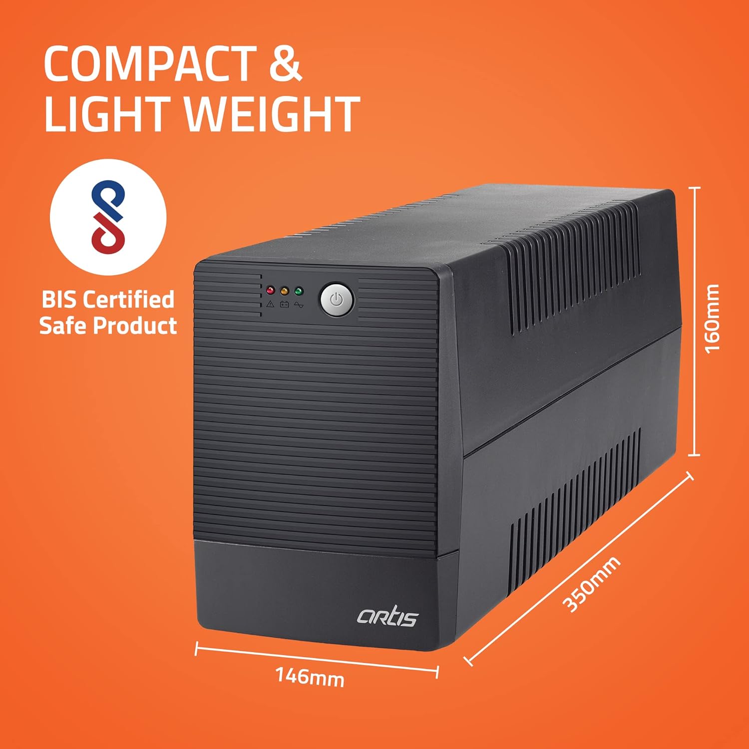 Artis 1500VA Line Interactive UPS for Personal Computers,