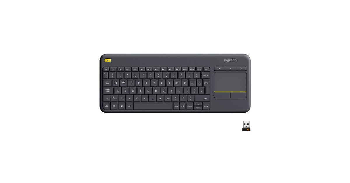 Logitech K400 Plus Wireless Livingroom Keyboard Black