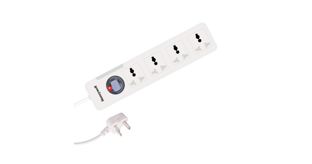 Honeywell Platinum 4 Out Surge Protector with Master Switch (White)