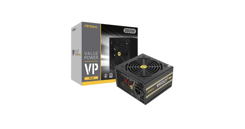 Antec VP550P Plus 550 Watt 80 Plus Non-Modular Gaming Power Supply