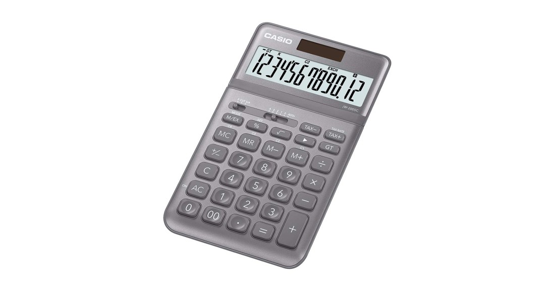 Casio JW-200SC-GY Premium & Stylish Calculator (Grey)
