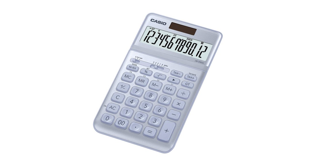 Casio JW-200SC-BU Premium & Stylish Calculator (Light Blue)