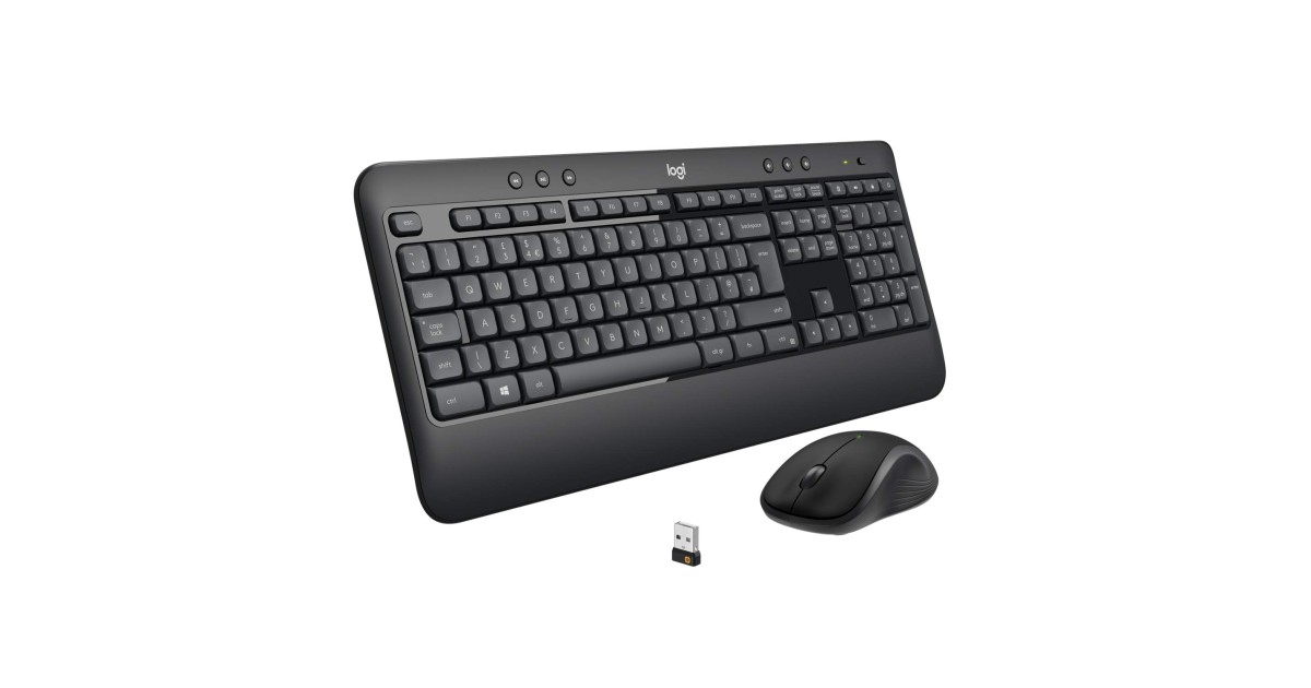Logitech MK540 Wireless Keyboard and Mouse Combo for Windows, 2.4 GHz ...