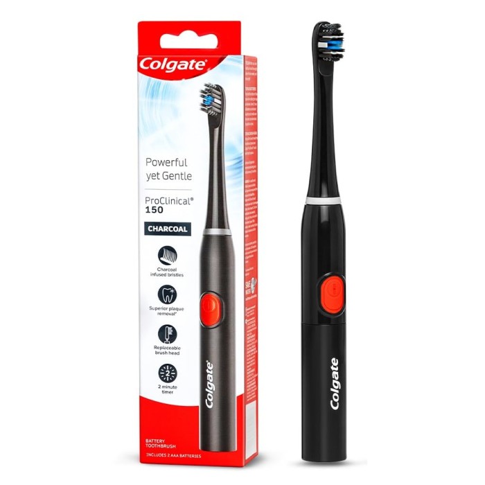 Colgate ProClinical 150 Charcoal Sonic Battery Powered Electric ...