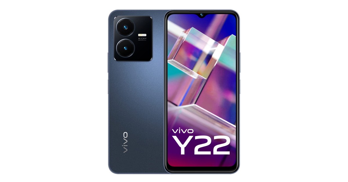 vivo Y22 (Starlit Blue, 4GB RAM, 64GB Storage) Refurbished