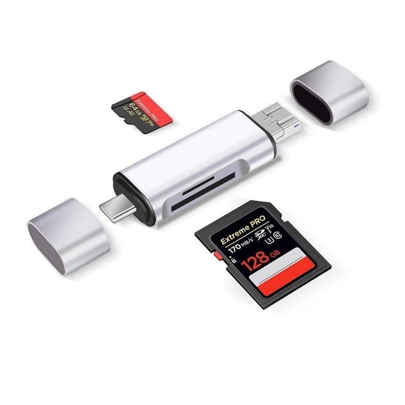 3-in-1 USB 3.0 Card Reader USB C, Micro USB Card Reader SD, Micro SD ...