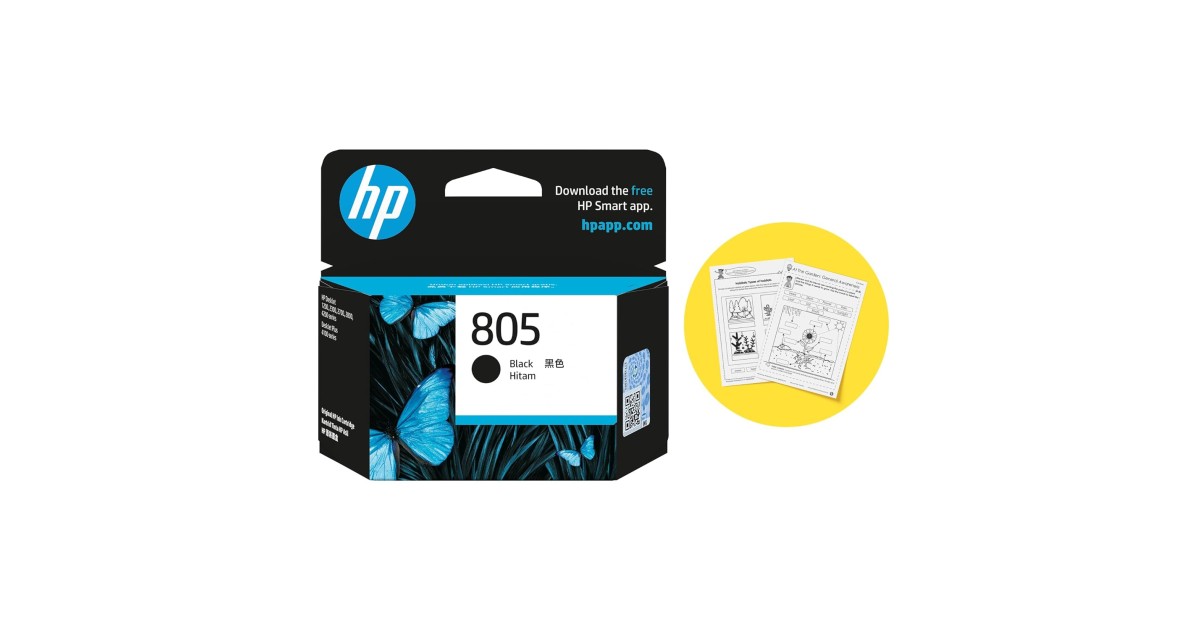 HP 805 Black Original Ink Cartridge