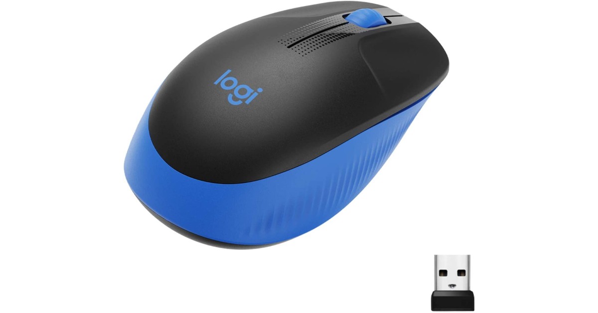 Logitech M190 Wireless Mouse ,Full Size Ambidextrous Curve Design (Blue)