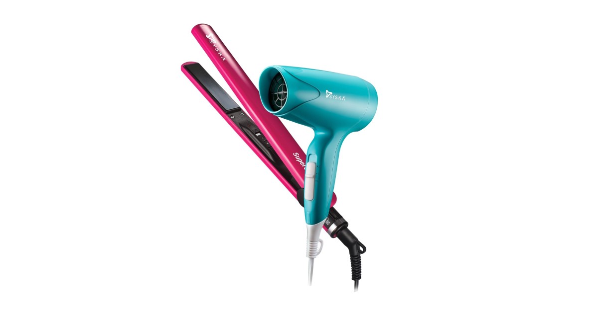 Syska CPF6800 Hair Dryer and Hair Straightener Female Combo Pack ...