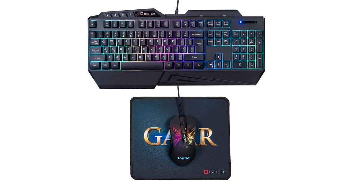 Live Tech GamR Gaming RGB Keyboard Mouse