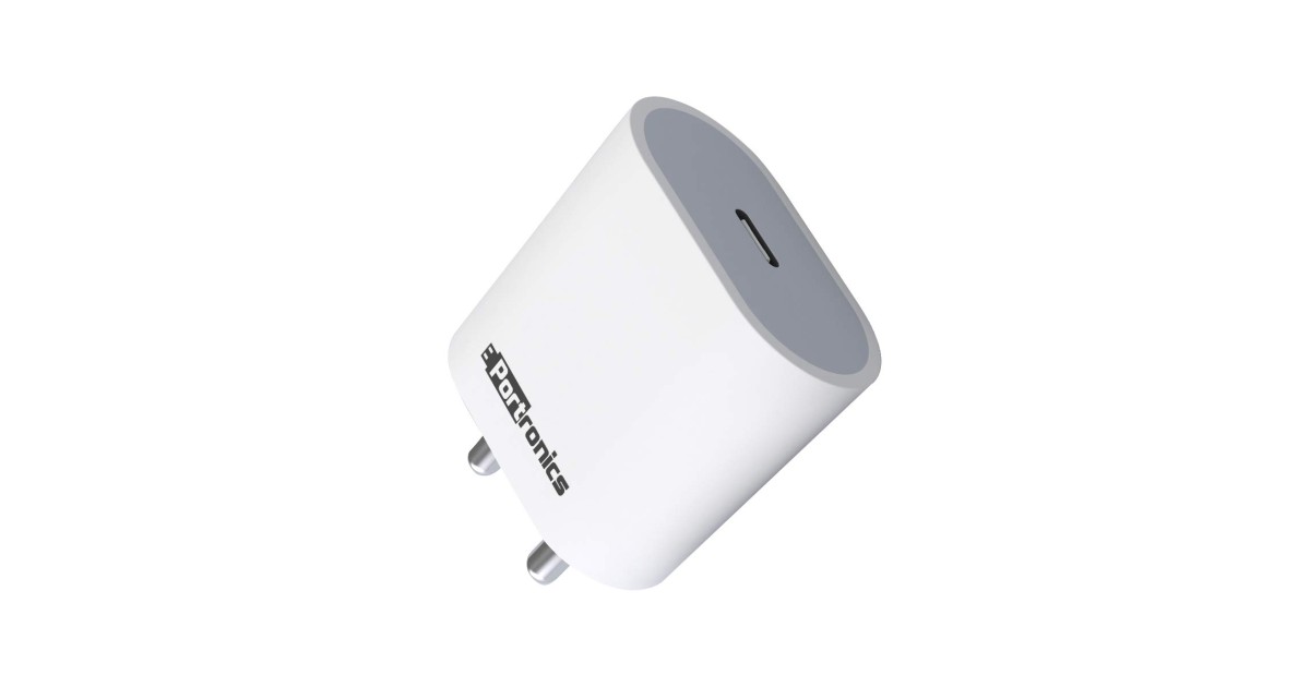 Portronics Adapto 20 Type C 20W Fast PD/Type C Adapter Charger with ...