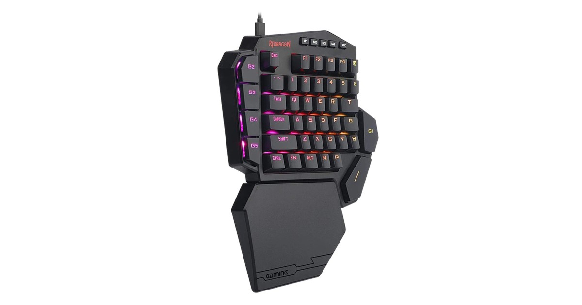 Redragon K585-blue switch DITI One-Handed RGB Mechanical Blue Switches ...