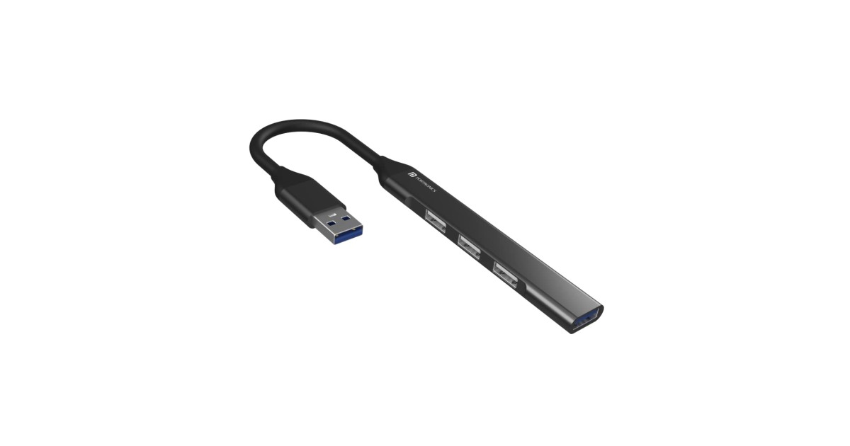 Portronics Mport 31 USB Hub (4-in-1), Multiport Adapter with 1 x USB 3. ...