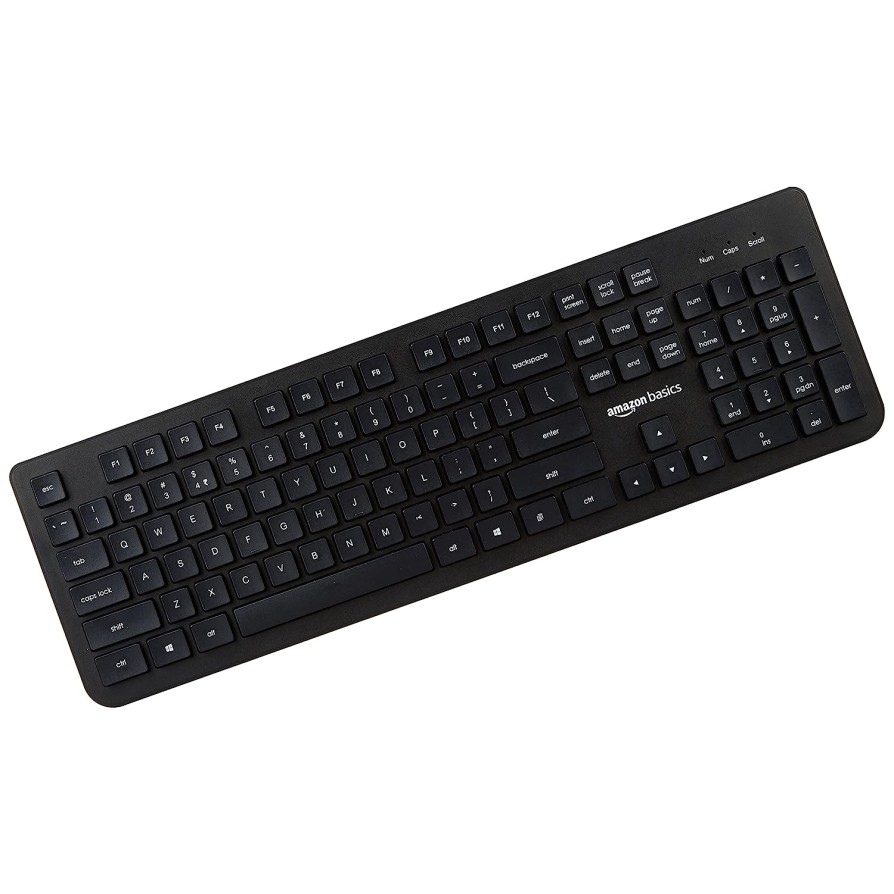 Amazon Basics Wired Keyboard for Windows, USB 2.0 Interface, for PC ...