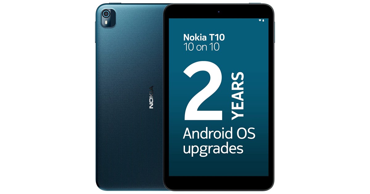 Nokia T10 Android 12 Tablets with 8 HD Display, 8MP Rear Camera, AI ...