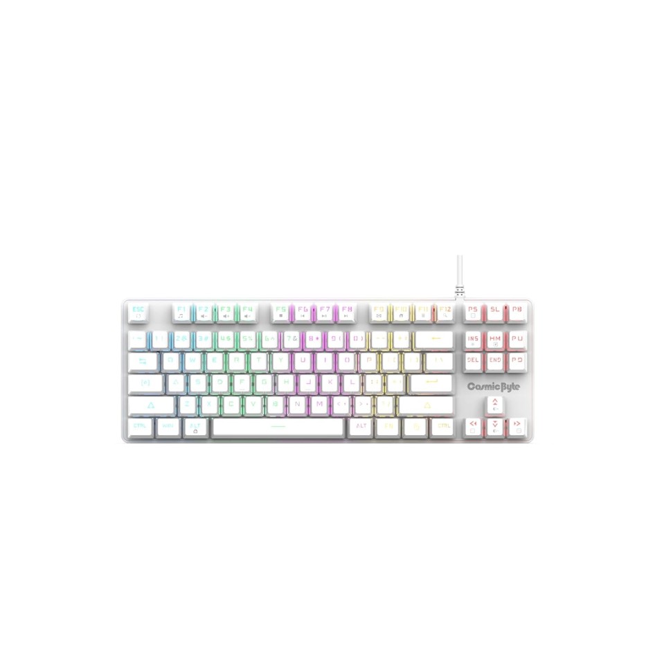 Cosmic Byte CB-GK-37 Firefly Per-Key RGB TKL Mechanical Keyboard with ...