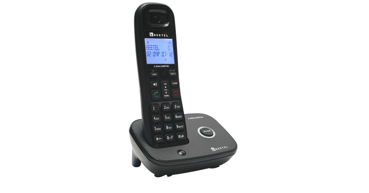 Beetel X92 2.4Ghz Cordless Landline Phone Black