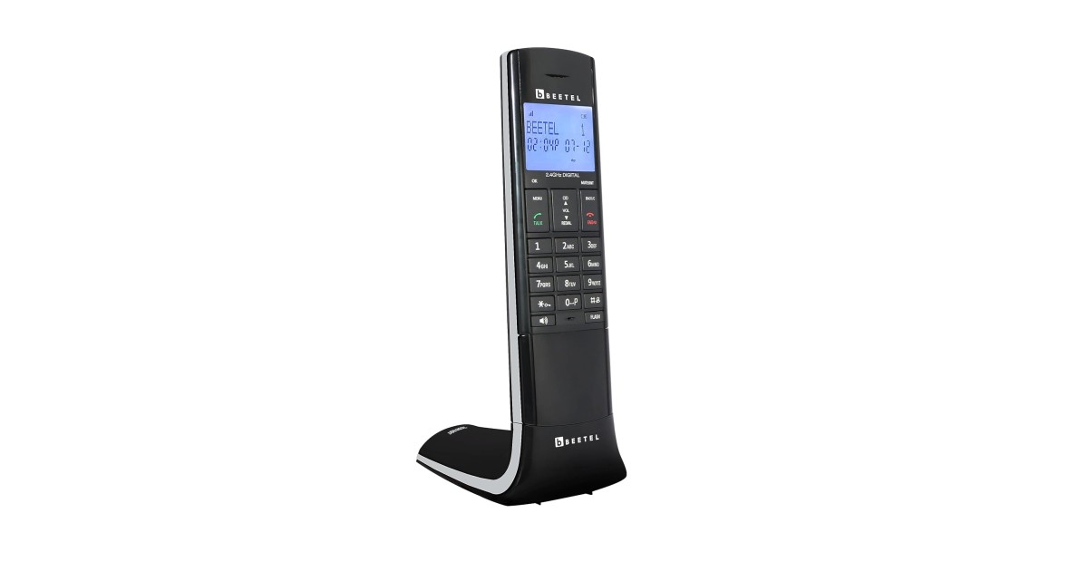 Beetel X95 Flagship Designer Cordless landline Phone Black Grey
