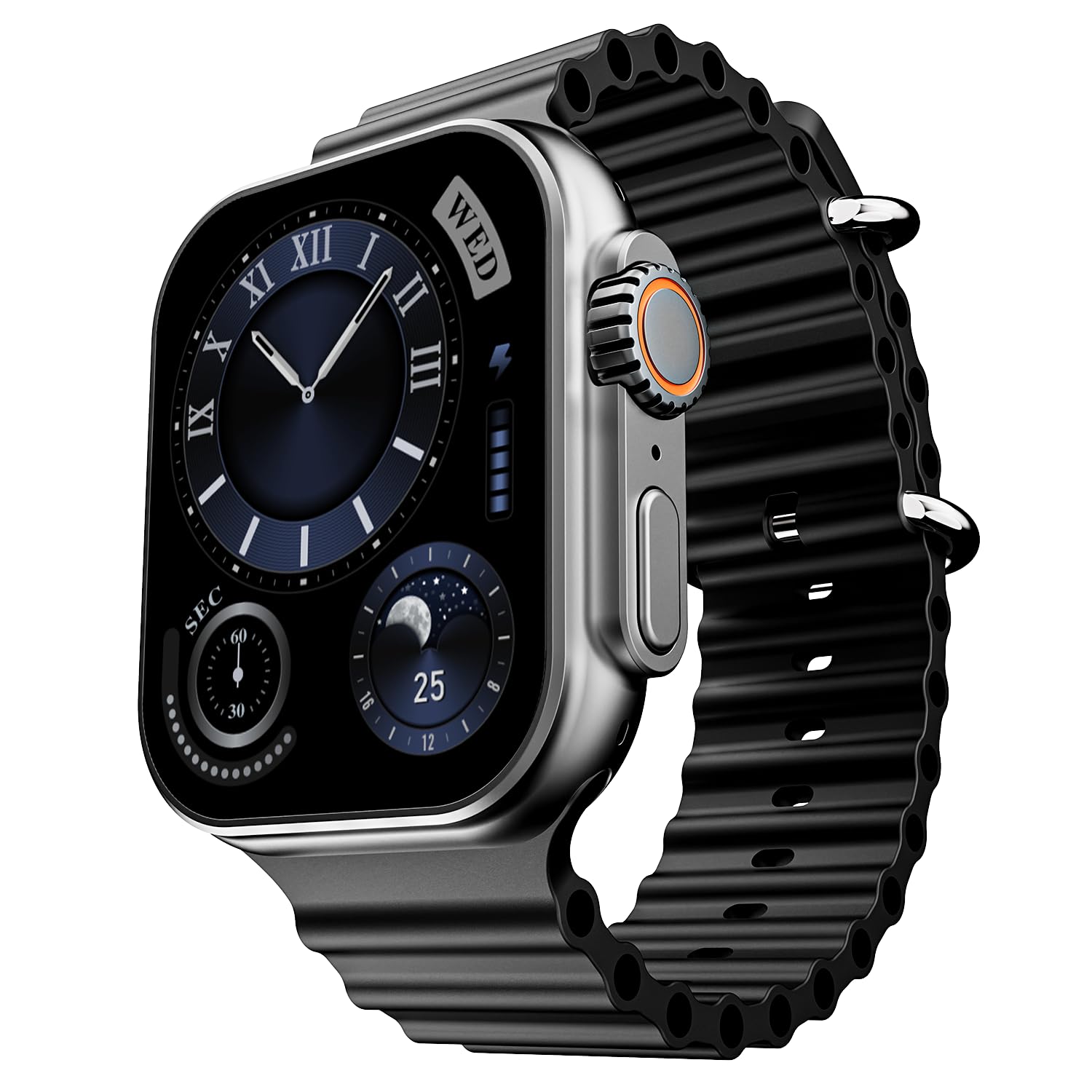 boAt Wave Elevate Pro 1.96 AMOLED Display BT Calling Coins Rugged Metal ...