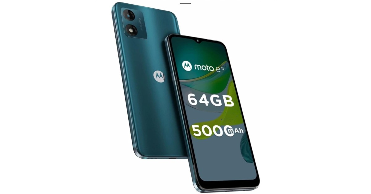 Motorola Moto E13 (Aurora Green, 2GB RAM, 64GB Storage) Refurbished